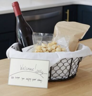 20 Airbnb Welcome Basket Ideas to Impress Your Guests | Hosting Tips